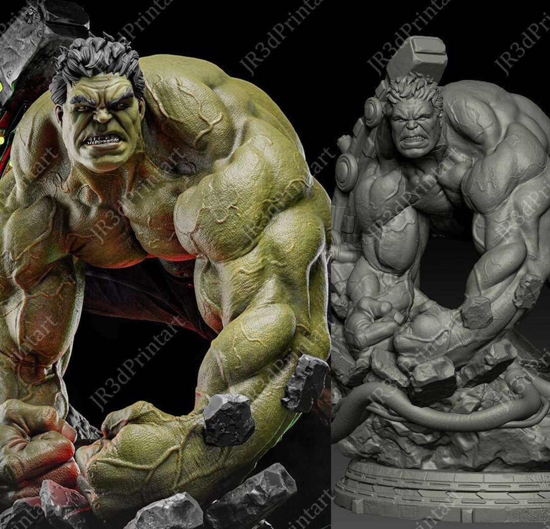 Buy Hulk STL File for 3D Printing 3D Model fanart Figure Statue for 3D ...