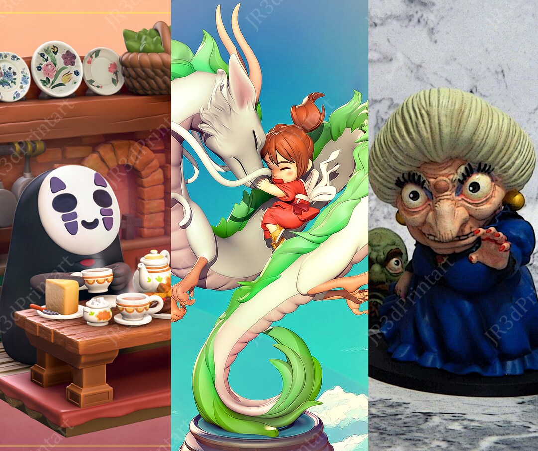 Spirited 4way Cute STL File for 3D Printing 3D Model fanart Figure ...