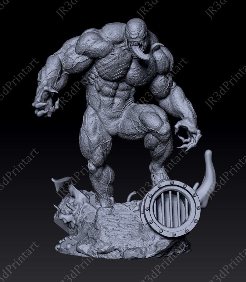 Venom STL File for 3D Printing 3D Model fanart Figure Statue for 3D ...