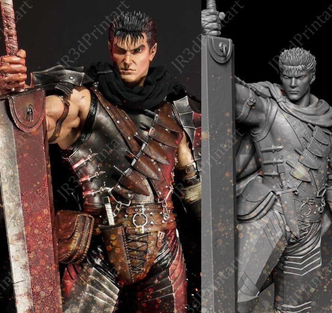 Guts Anime STL file for 3D Printing 3D model fanart figure statue for ...