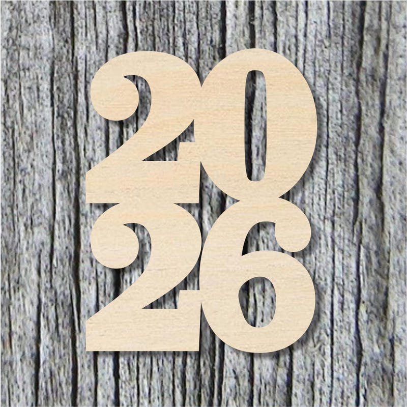 Wooden Numbers 2026 - Etsy