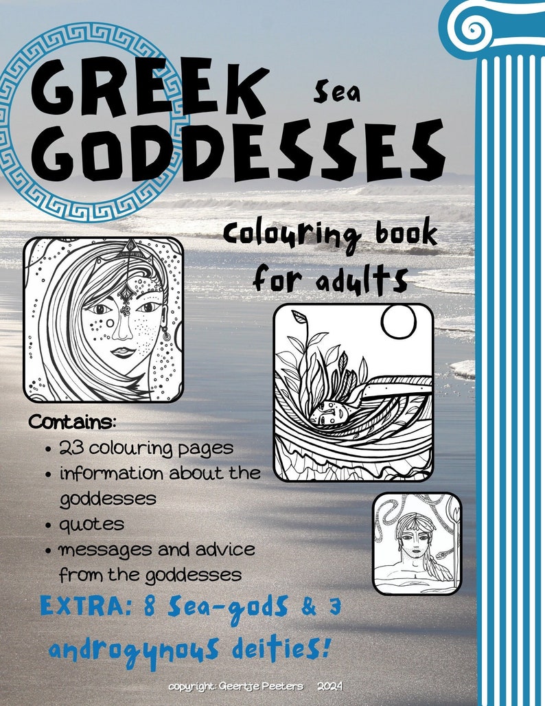 Greek Sea Goddesses Colouring Book PRINTABLE A4 - Etsy