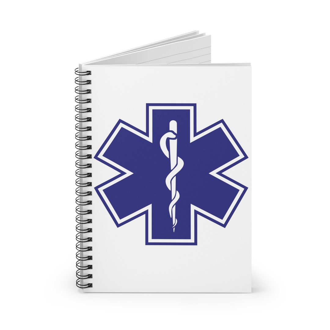 Spiral Notebook, EMS Logo, Simple, Patriotic - Etsy