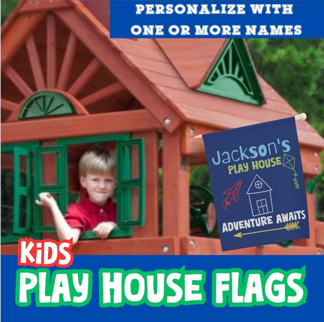 Kids Personalized Playhouse Flag! ( Add One or More Names) - Etsy