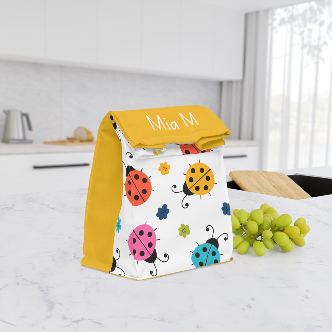Kids Personalized Coloful Ladybugs Lunch Bag, Lunch Bags for Kids ...