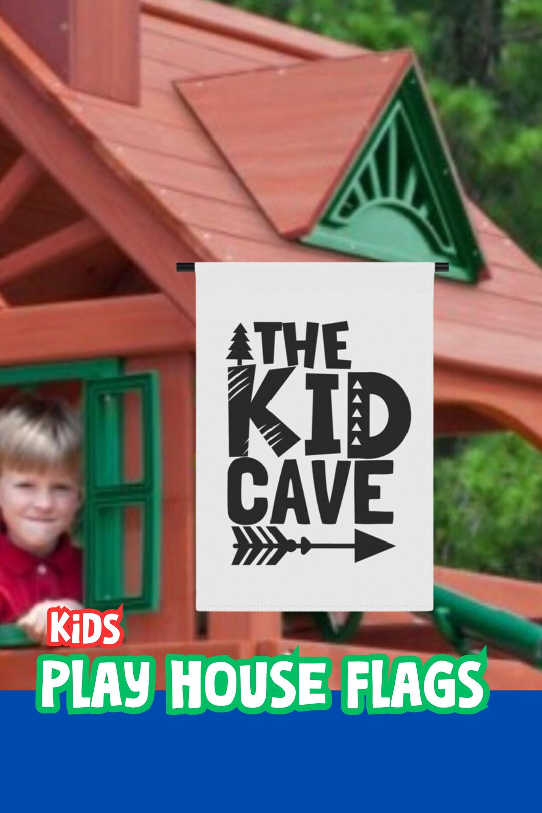 Kids Playhouse Flag, Kids Cave, Banner, Kids Flags, Kids Neutral Colors ...