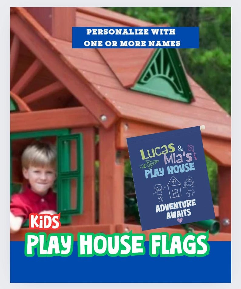 Personalized Kids Playhouse Flag - Etsy