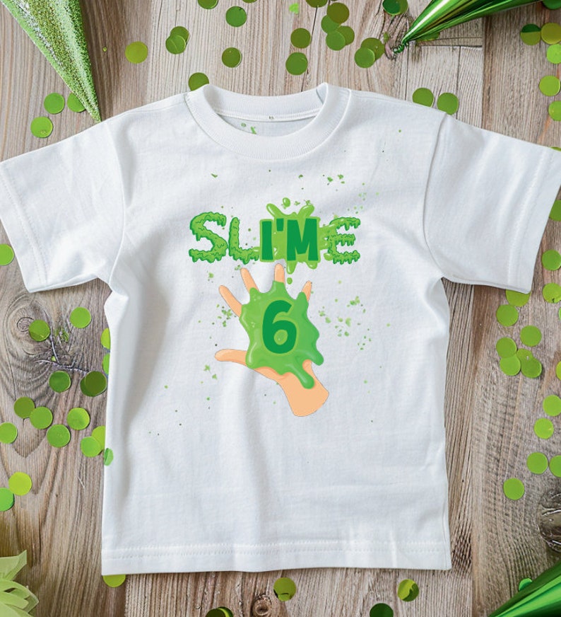 Kids Slime Birthday, Kids Birthday Shirts, Slime Shirts, Toddler Short ...
