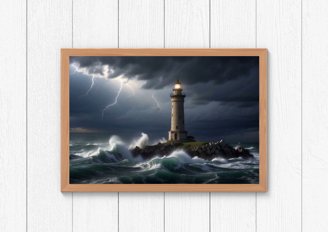 Beacon in the Tempest: Light Amidst the Storm 19 - Etsy