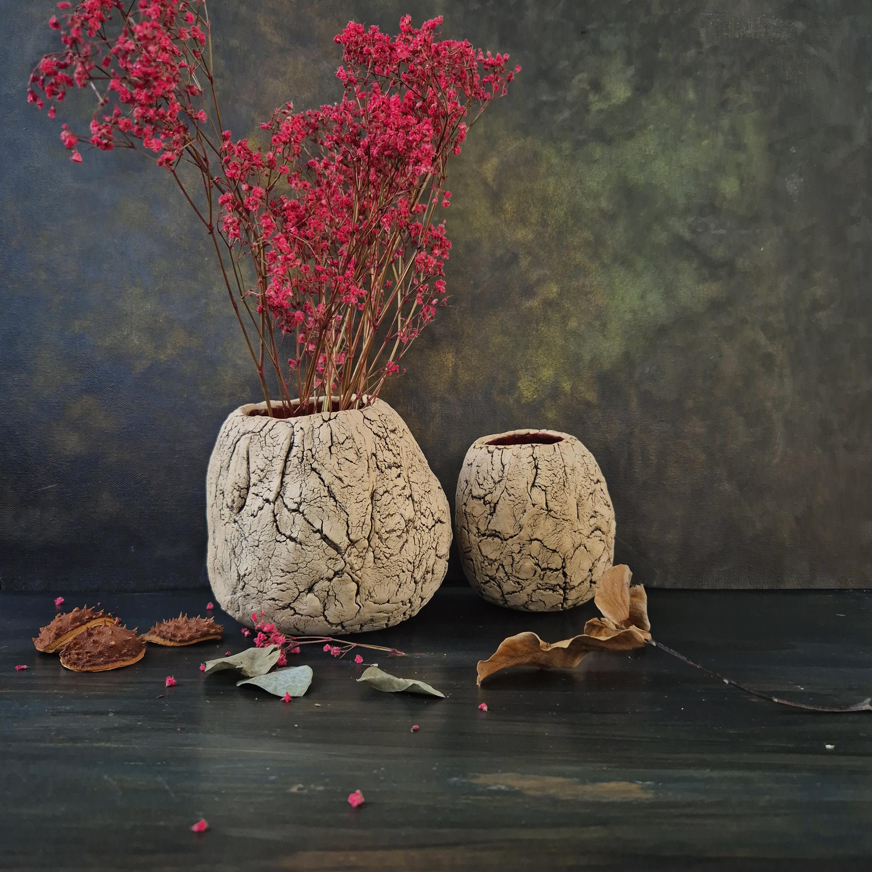 Set of 2 Handmade Ceramic Flower Vases – Unique Contemporary Art & Home ...