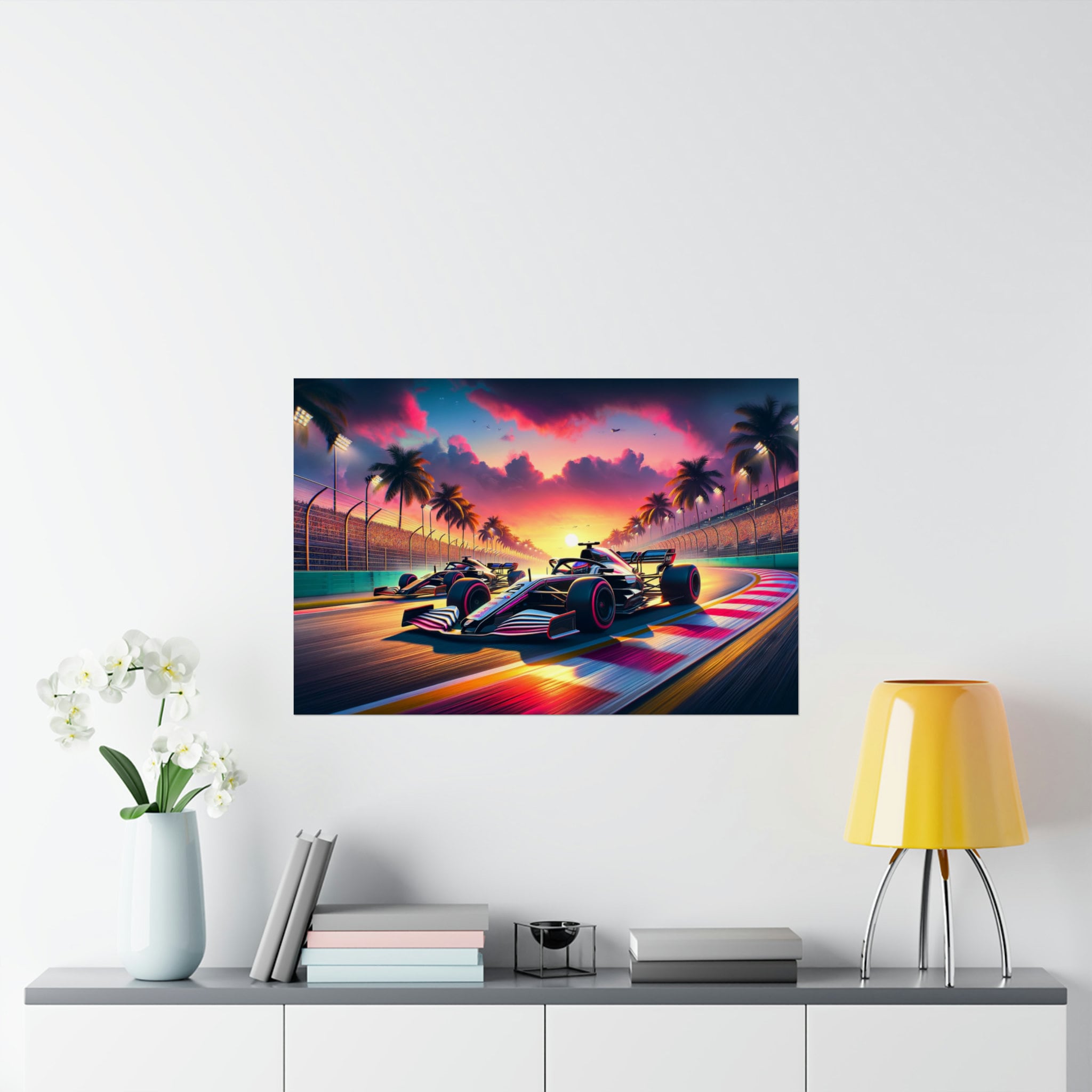 Miami GP Inspired Formula Racing Poster, Motorsport Wall Art, Grand ...