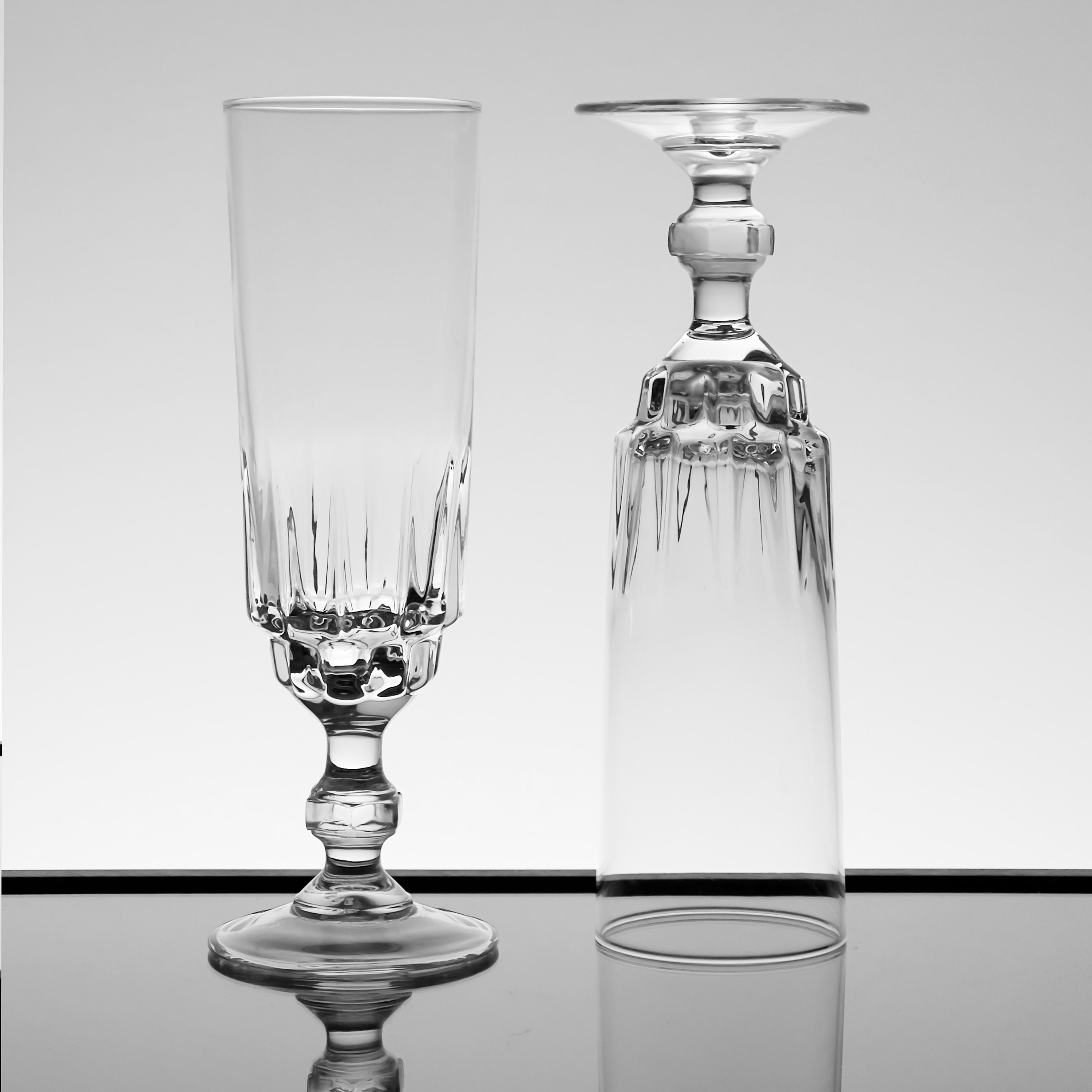 Vintage Crystal Champagne Flutes / Coupes, Set of 4, Cristal D'arques ...