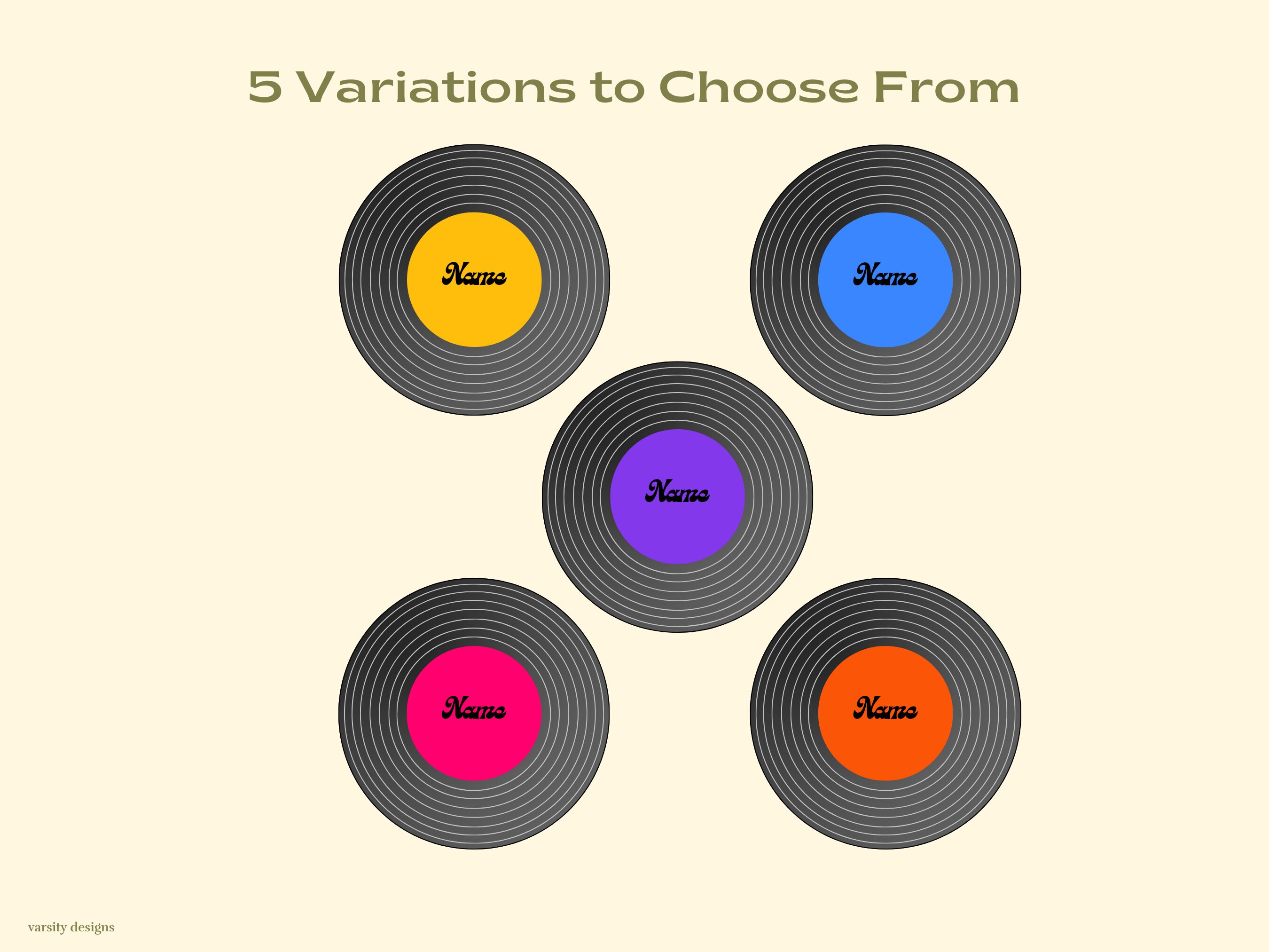 Vinyl Record Name Tag, RA Name Tag, RA Door Dec, Gift Tag, Printable ...