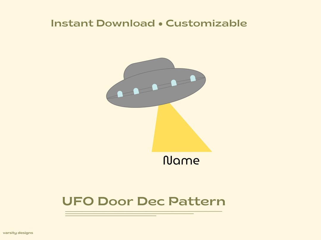 UFO Printable, RA Name Tag, RA Door Dec, Gift Tag, Instant Download - Etsy