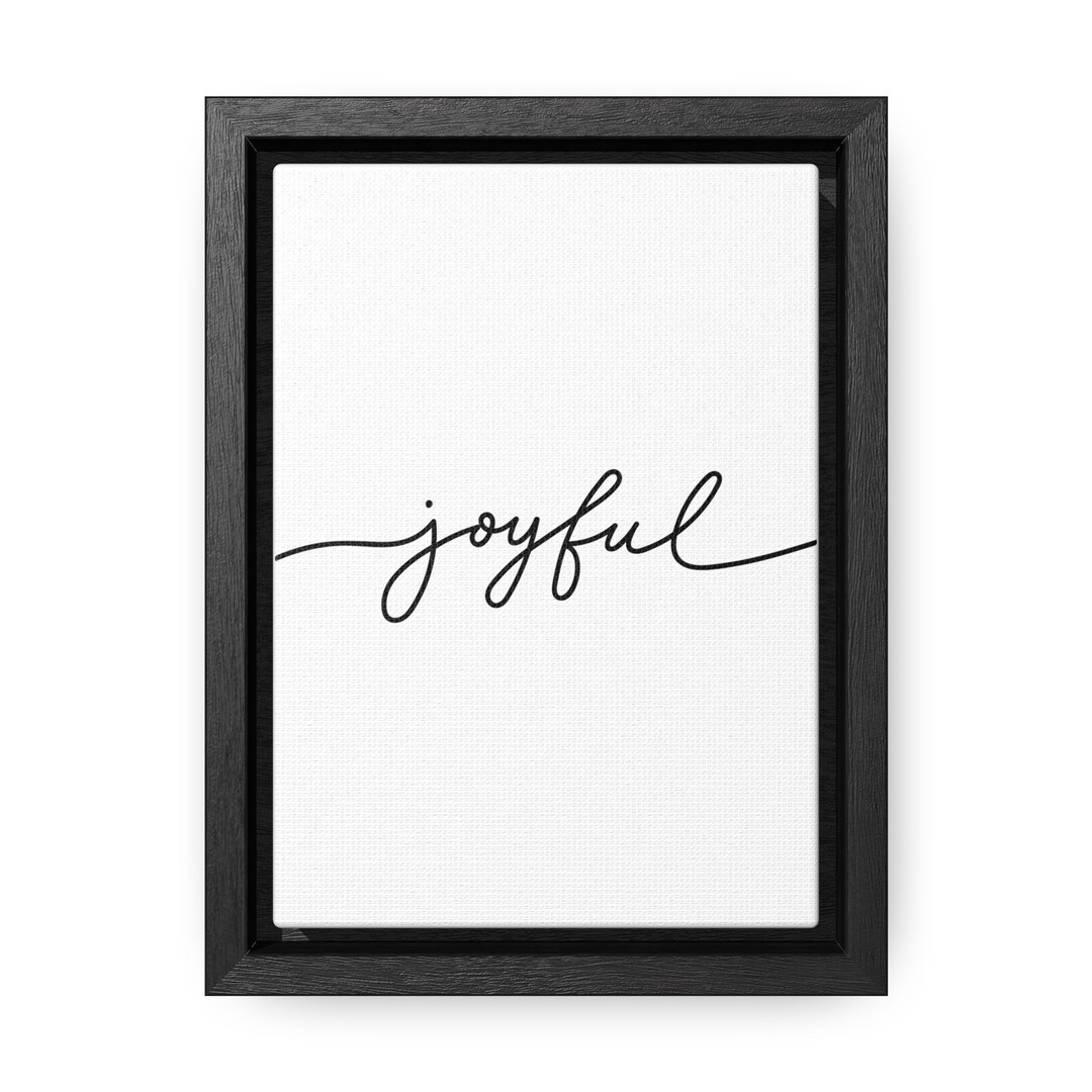 Gallery Canvas Wraps, Vertical Frame, Joyful Print Canvas - Etsy