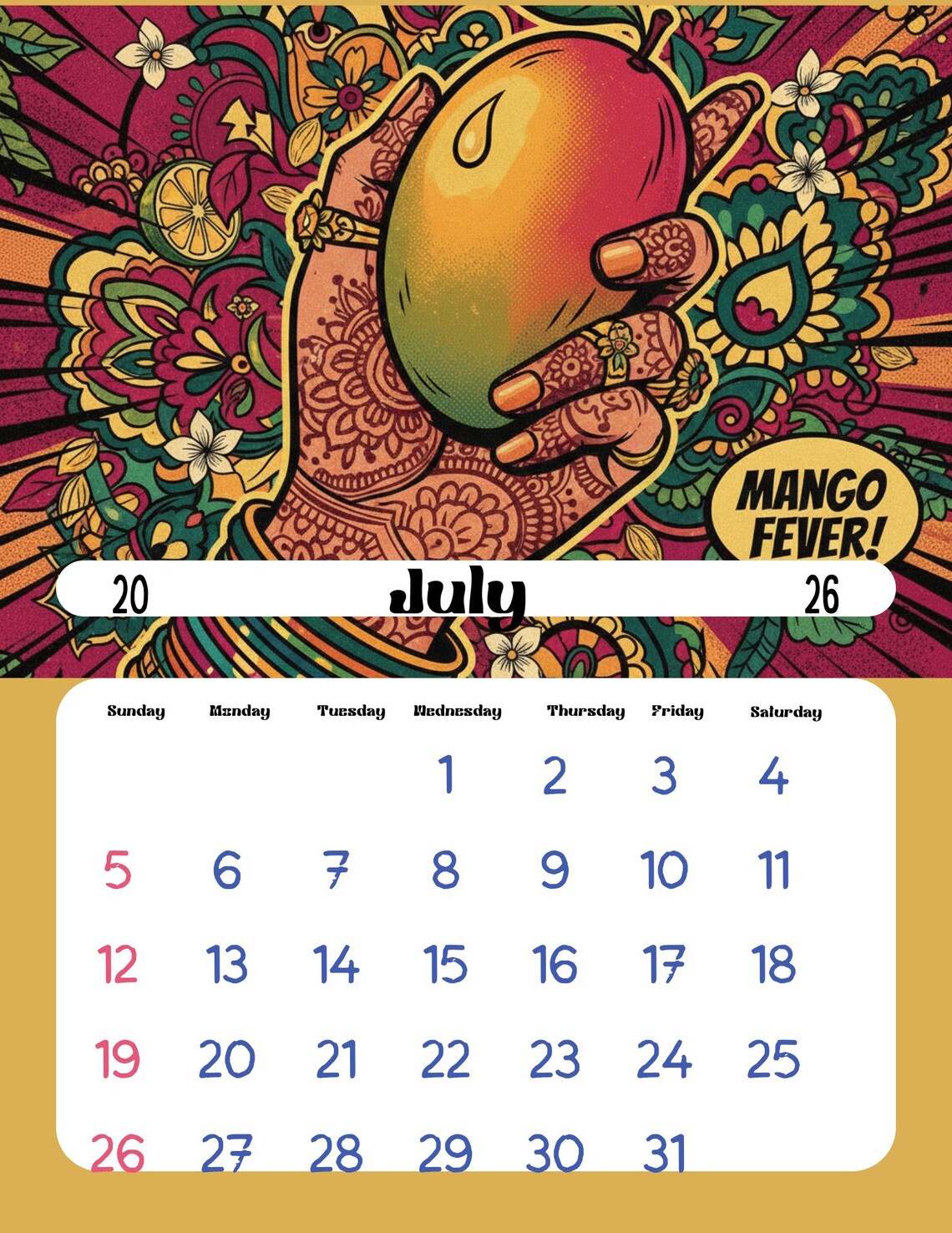 Desi Girl 2026 Calendar Pakistani Indian Desi - Etsy