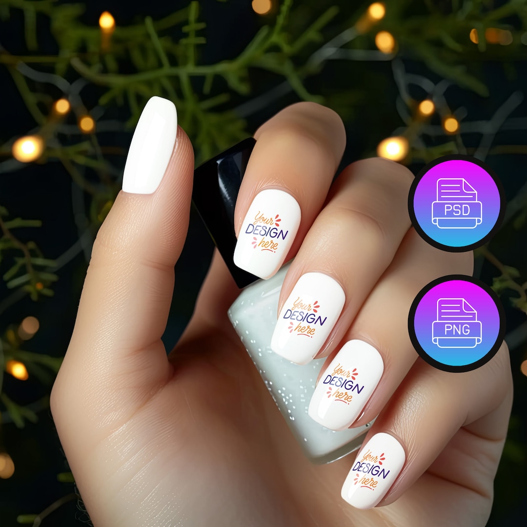 Finger Nail Mockup | Nail Polish Mockup | Editable Nail Art Mockup ...