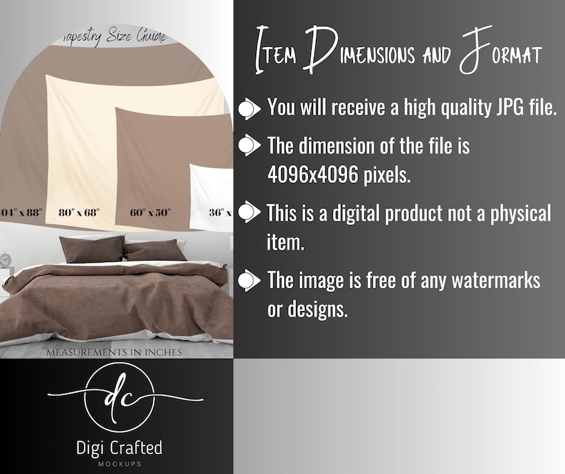 Wall Tapestry Size Chart Wall Tapestry Size Guide Indoor Tapestry Size ...