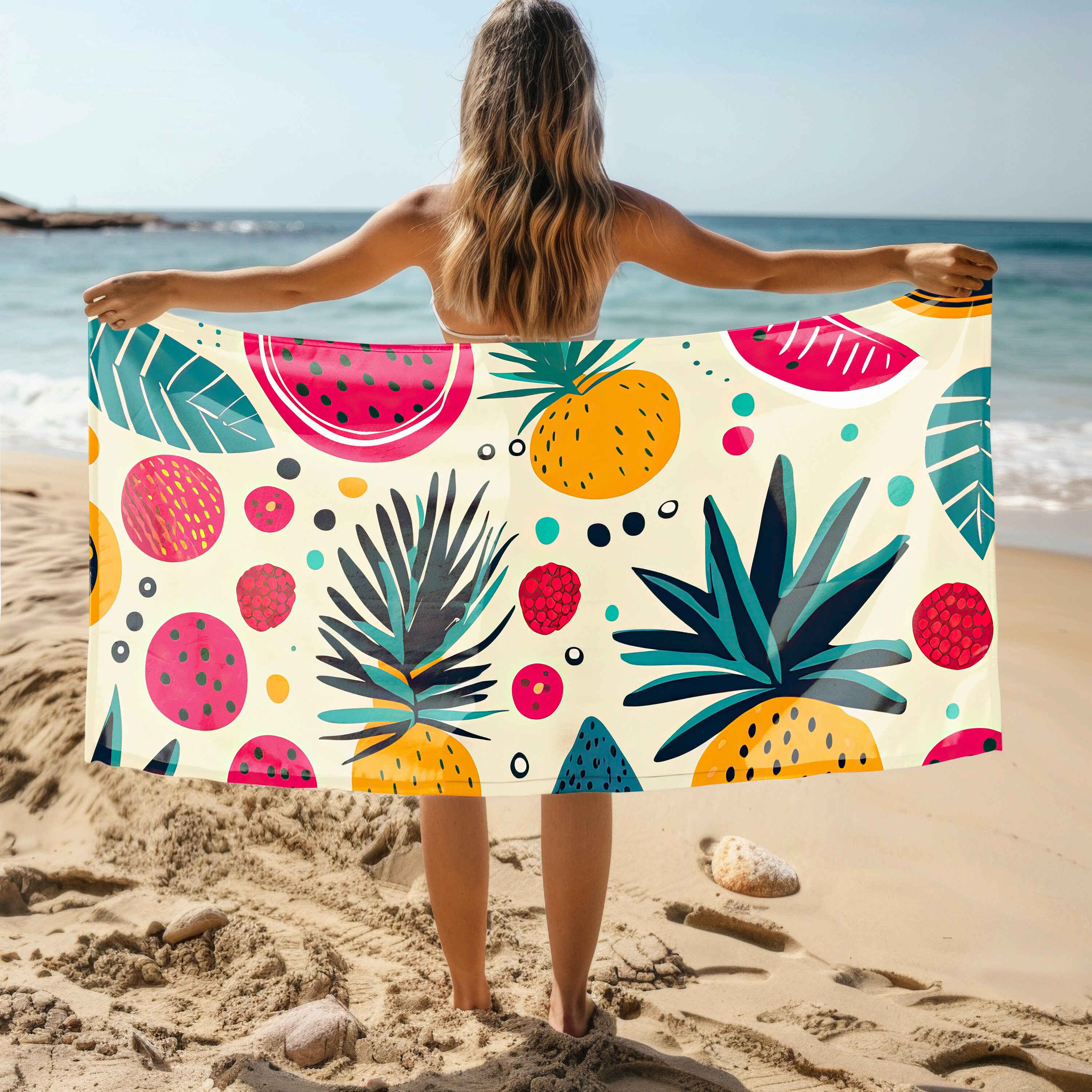 30x60 Beach Towel Mockup Cotton Towel Mockup Vertical Towel Mockup Bath ...