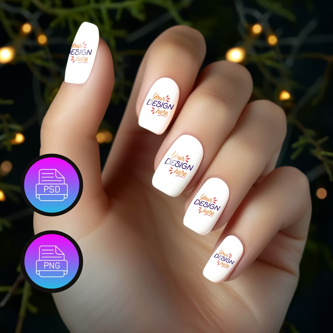 Finger Nail Mockup | Nail Polish Mockup | Editable Nail Art Mockup ...