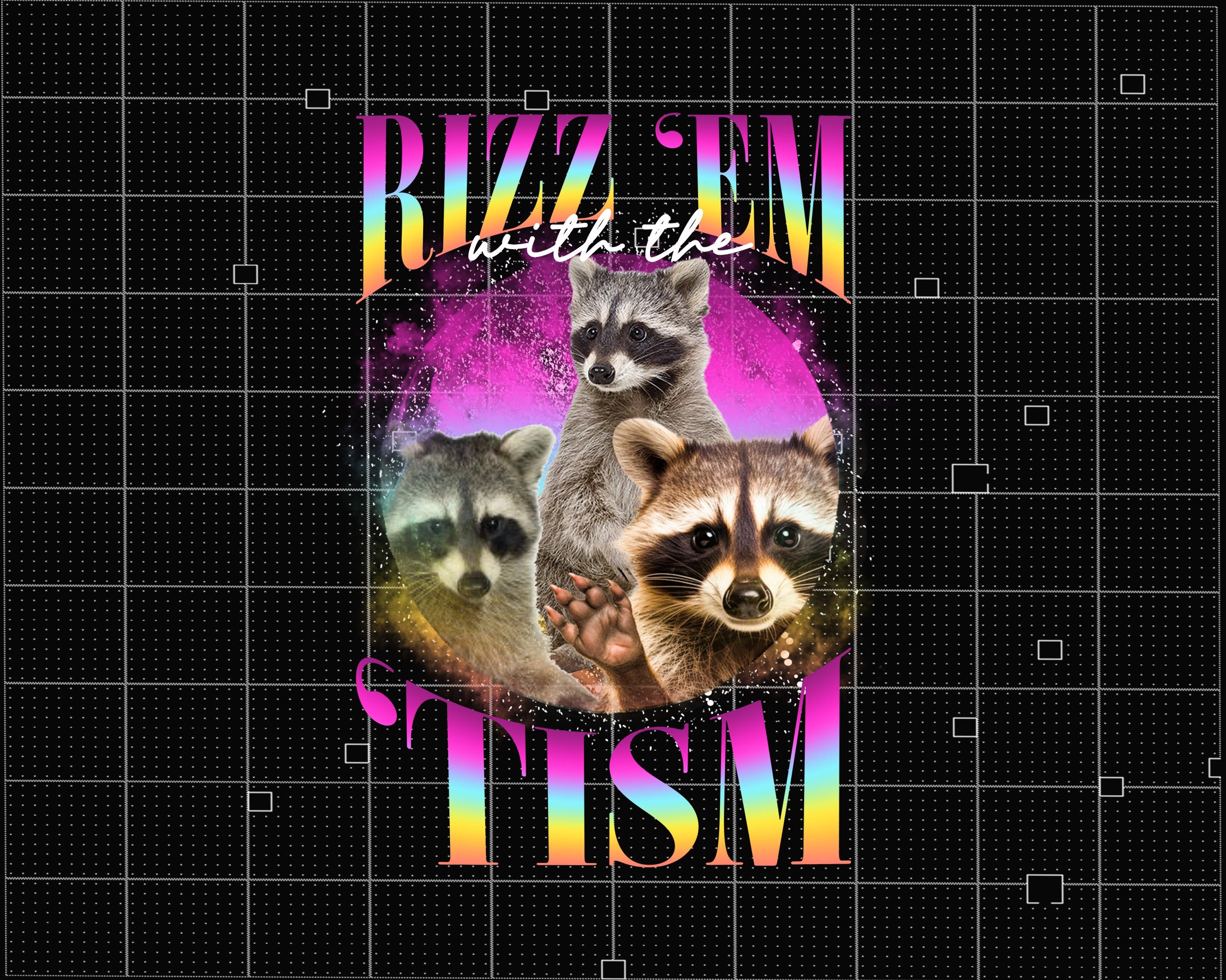 Autism Funny Rizz Em With the Tism Meme Autistic Opossum Png, Meme ...