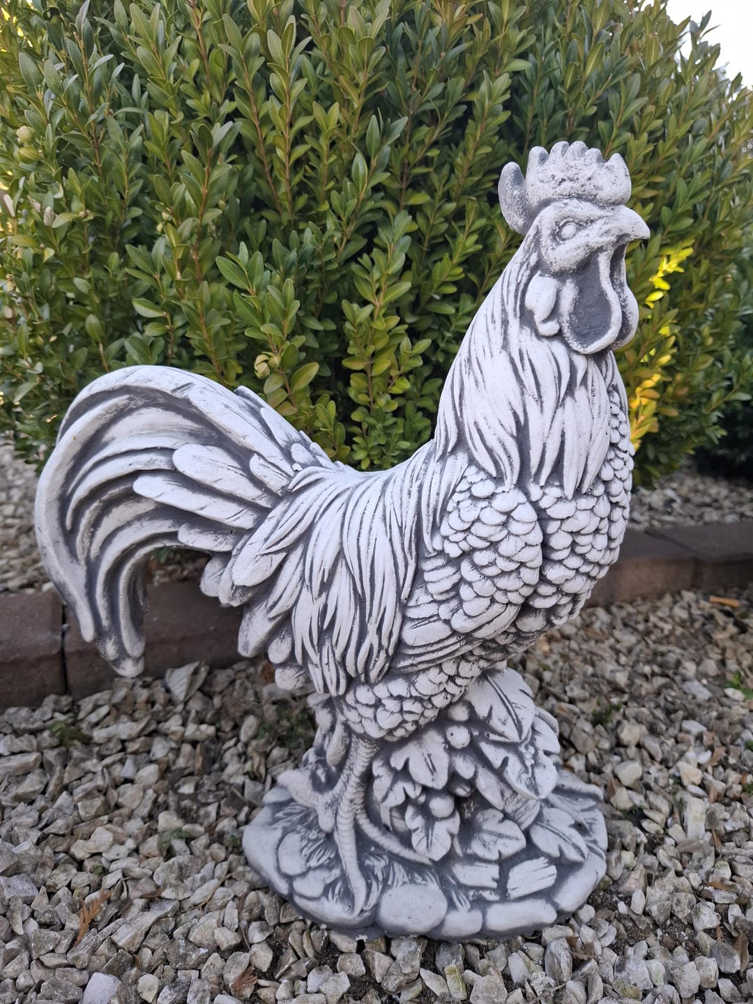 Concrete Figure of a Rooster Sculptural Decoration for the Garden - Etsy