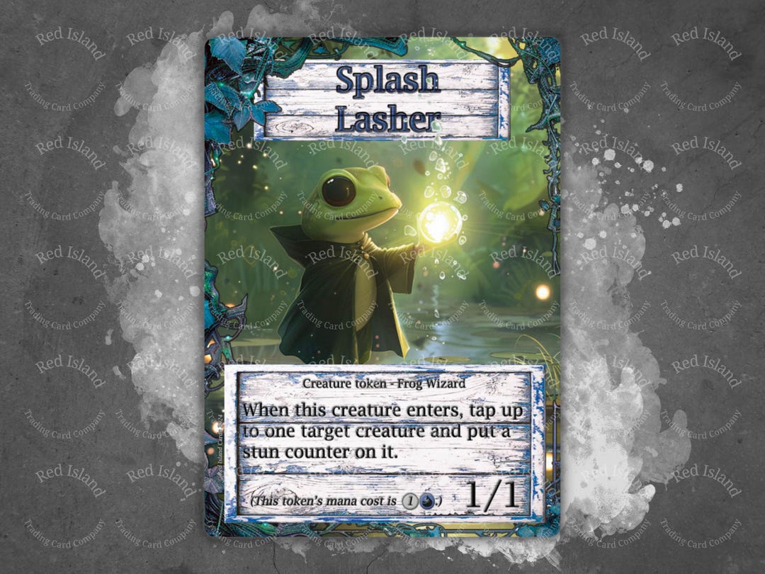 Bloomburrow Offspring Custom Token - Splash Lasher, for MTG Magic Play ...