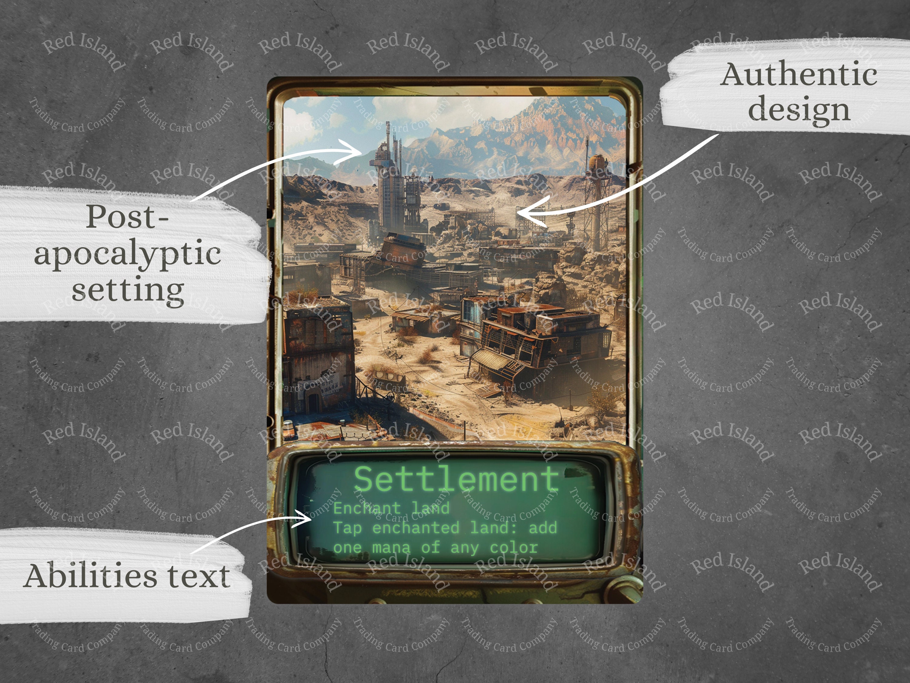 SETTLEMENT Fallout Inspired Token for MTG and Other Trading Card Games ...