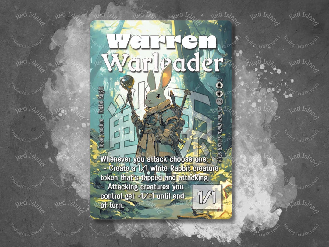 WARREN WARLEADER Bloomburrow MTG Offspring Custom Token + Free Shipping ...