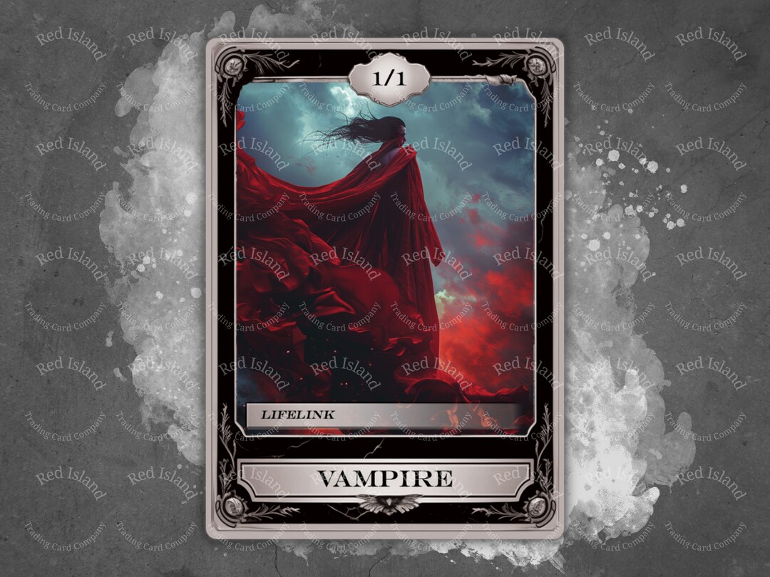 VAMPIRE Vibrant Fantasy Art Token for MTG and Other Trading Card Games ...