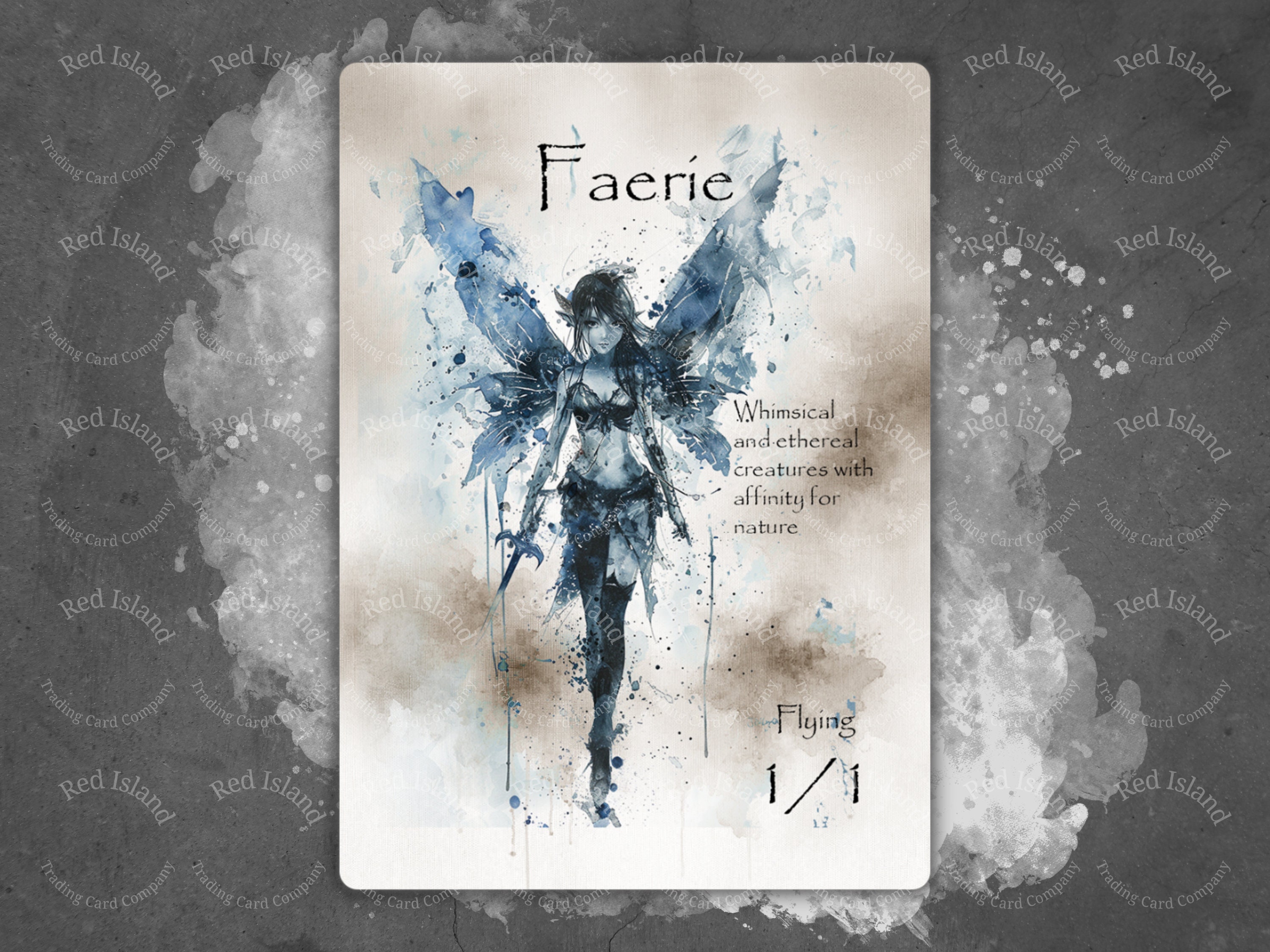 FAERIE Watercolor Art Token for MTG and Other Trading Card Games ...