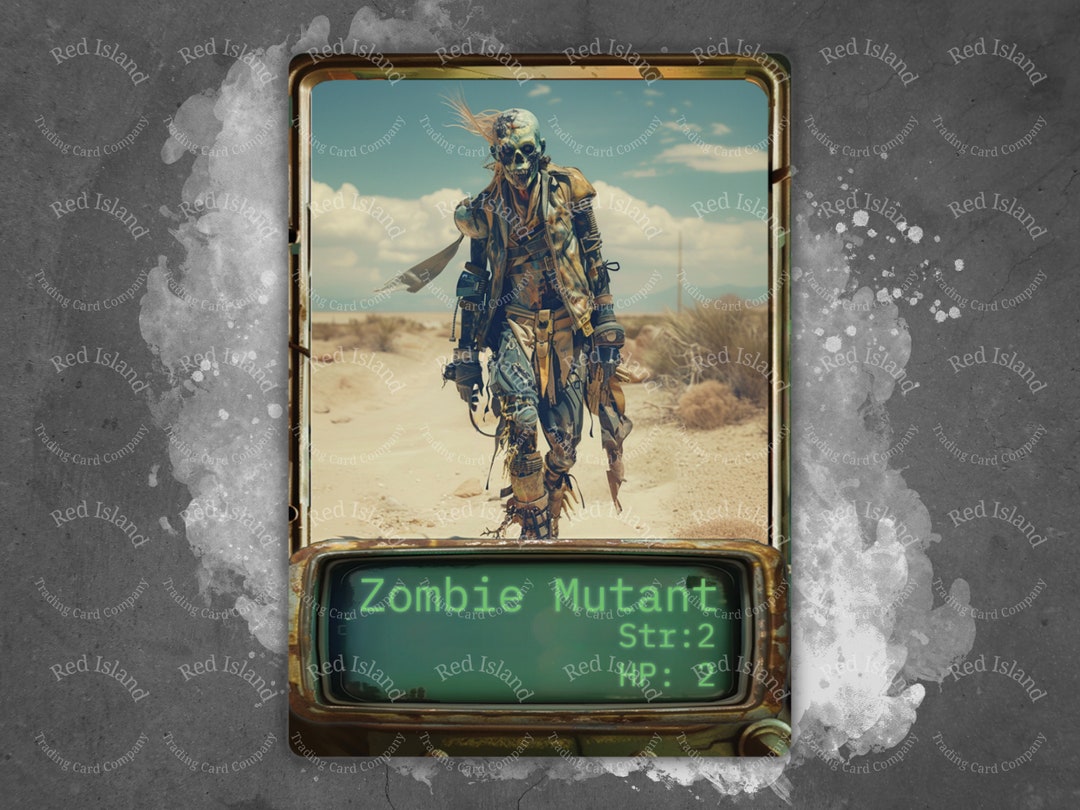 ZOMBIE MUTANT Fallout Inspired Token for MTG and Other Trading Card ...