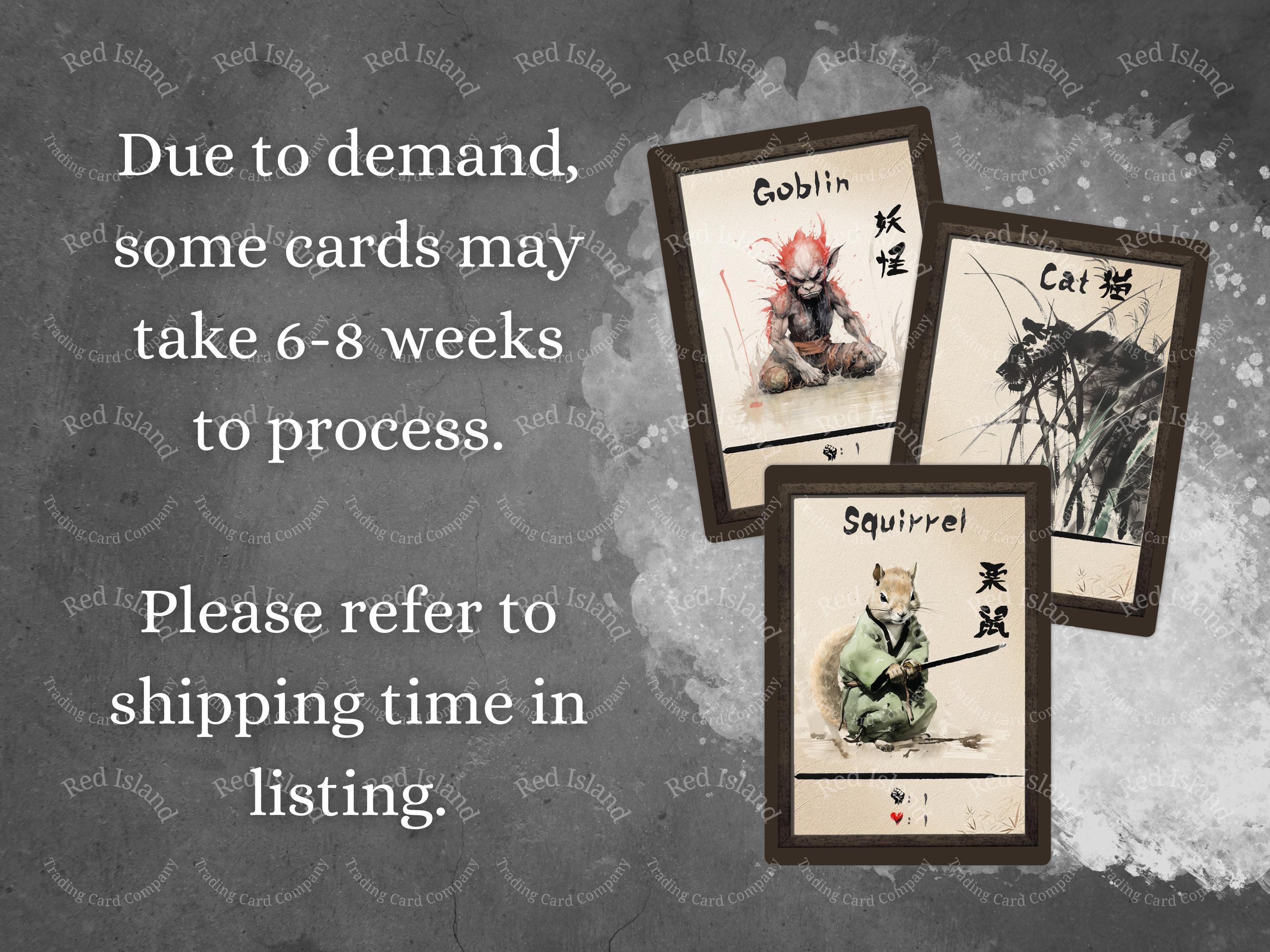 ORC Army Sumi-e Japanese Art Token for MTG and Other Trading Card Games ...