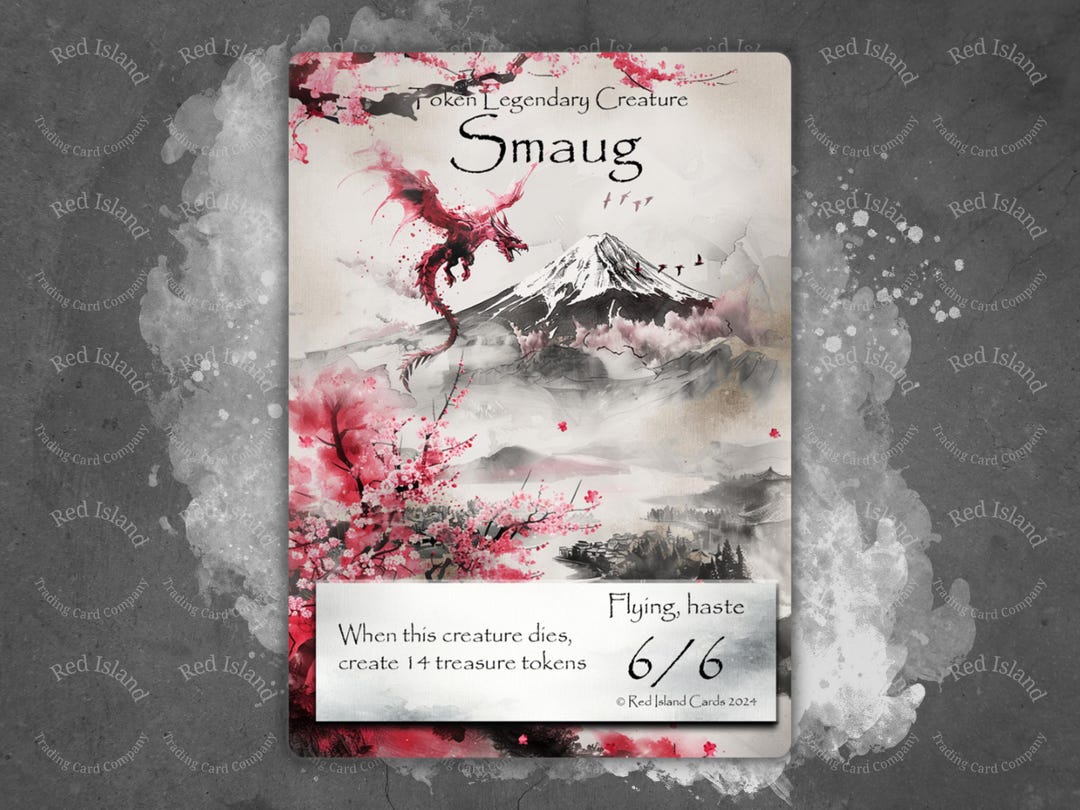 SMAUG Watercolor Art Token for MTG and Other Trading Card Games, Single ...