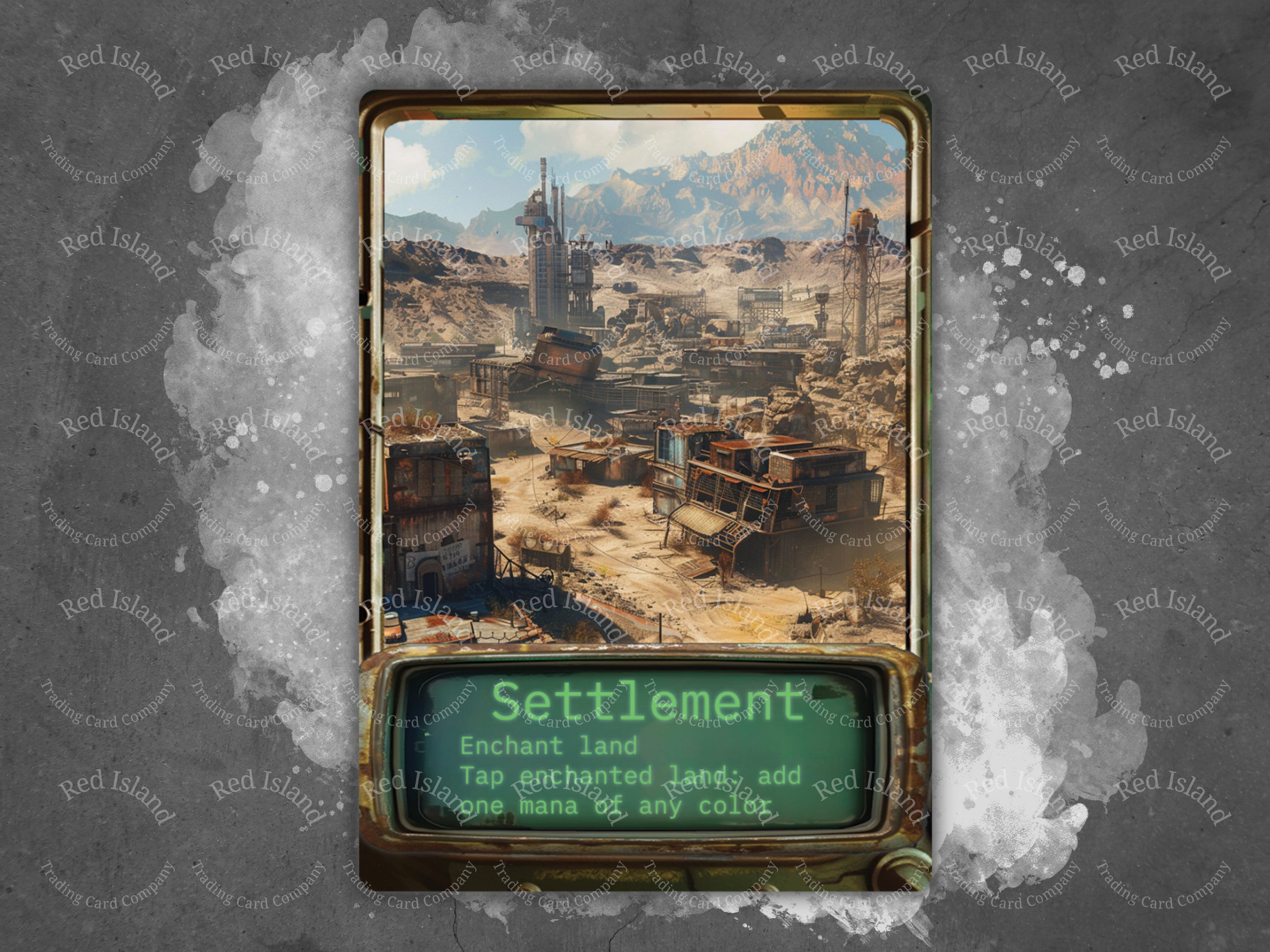 SETTLEMENT Fallout Inspired Token for MTG and Other Trading Card Games ...