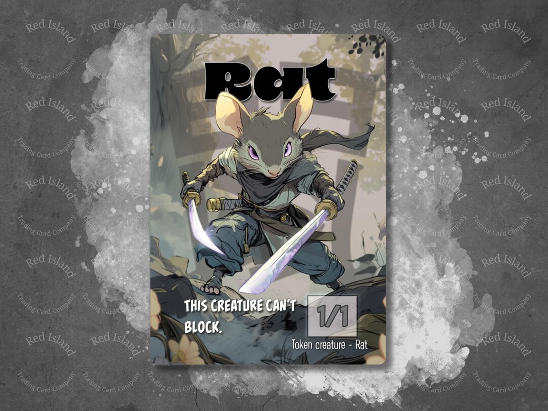 RAT Bloomburrow MTG Offspring Custom Token Free Shipping Manga Line for ...