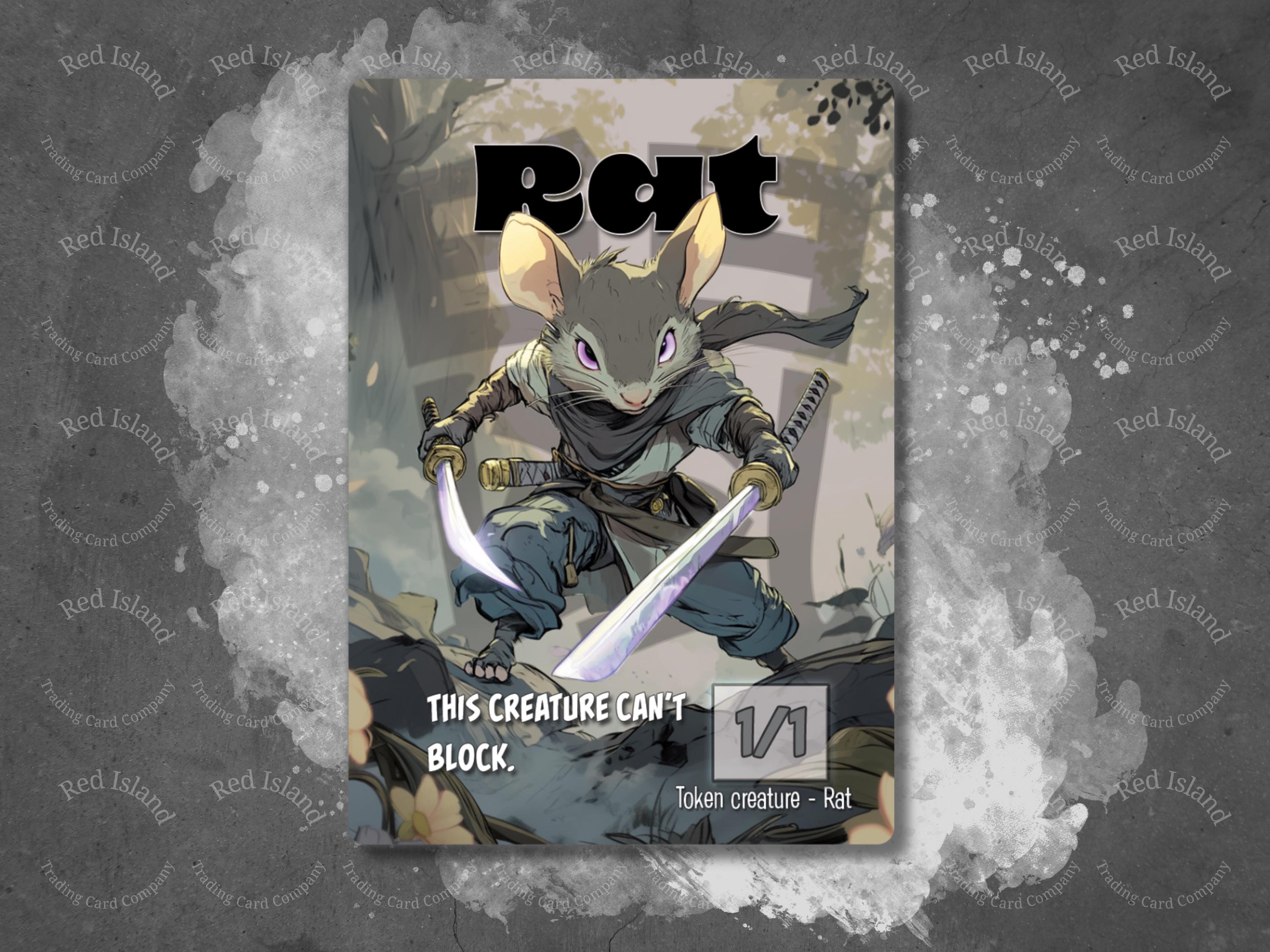 RAT Bloomburrow MTG Offspring Custom Token Free Shipping Manga Line for ...