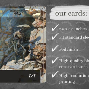 Myr MTG Custom Foil Token + Free Shipping - Impasto Oil Painting Line ...
