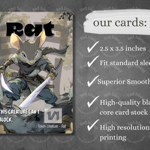 RAT Bloomburrow MTG Offspring Custom Token Free Shipping Manga Line for ...