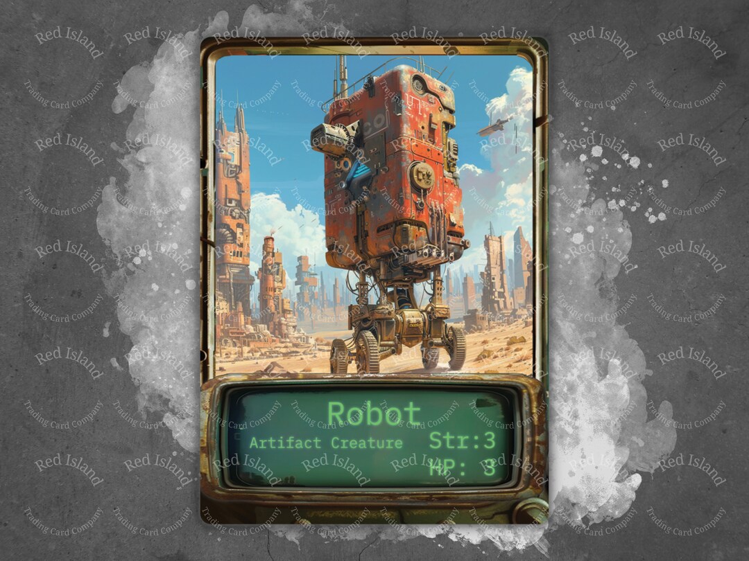ROBOT Fallout Inspired Token for MTG and Other Trading Card Games ...