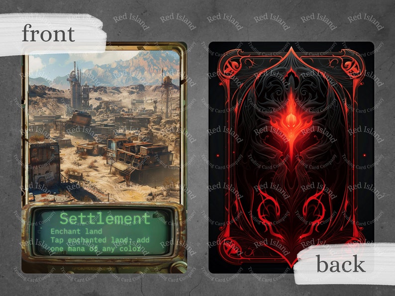 SETTLEMENT Fallout Inspired Token for MTG and Other Trading Card Games ...