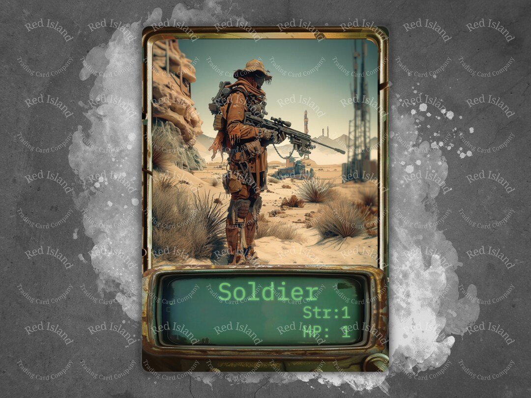 SOLDIER Fallout Inspired Token for MTG and Other Trading Card Games ...