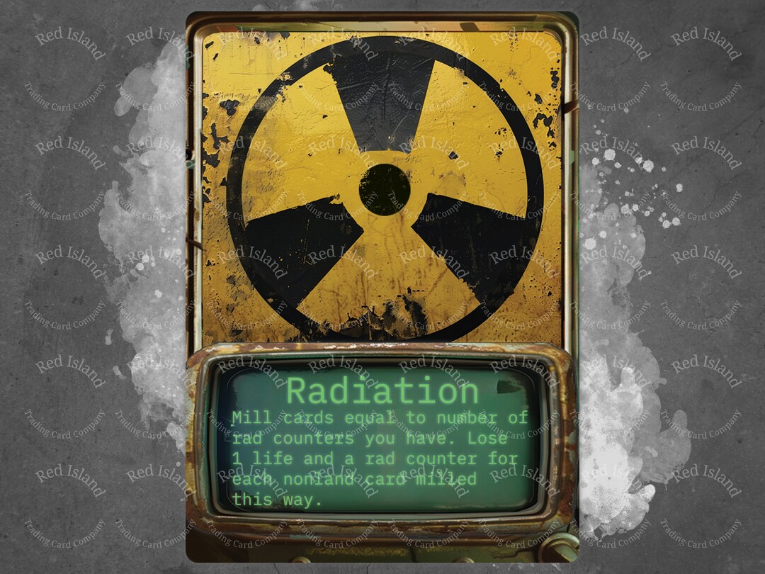 Special Buy! 4 X RADIATION Fallout Inspired FOIL Token for MTG and ...