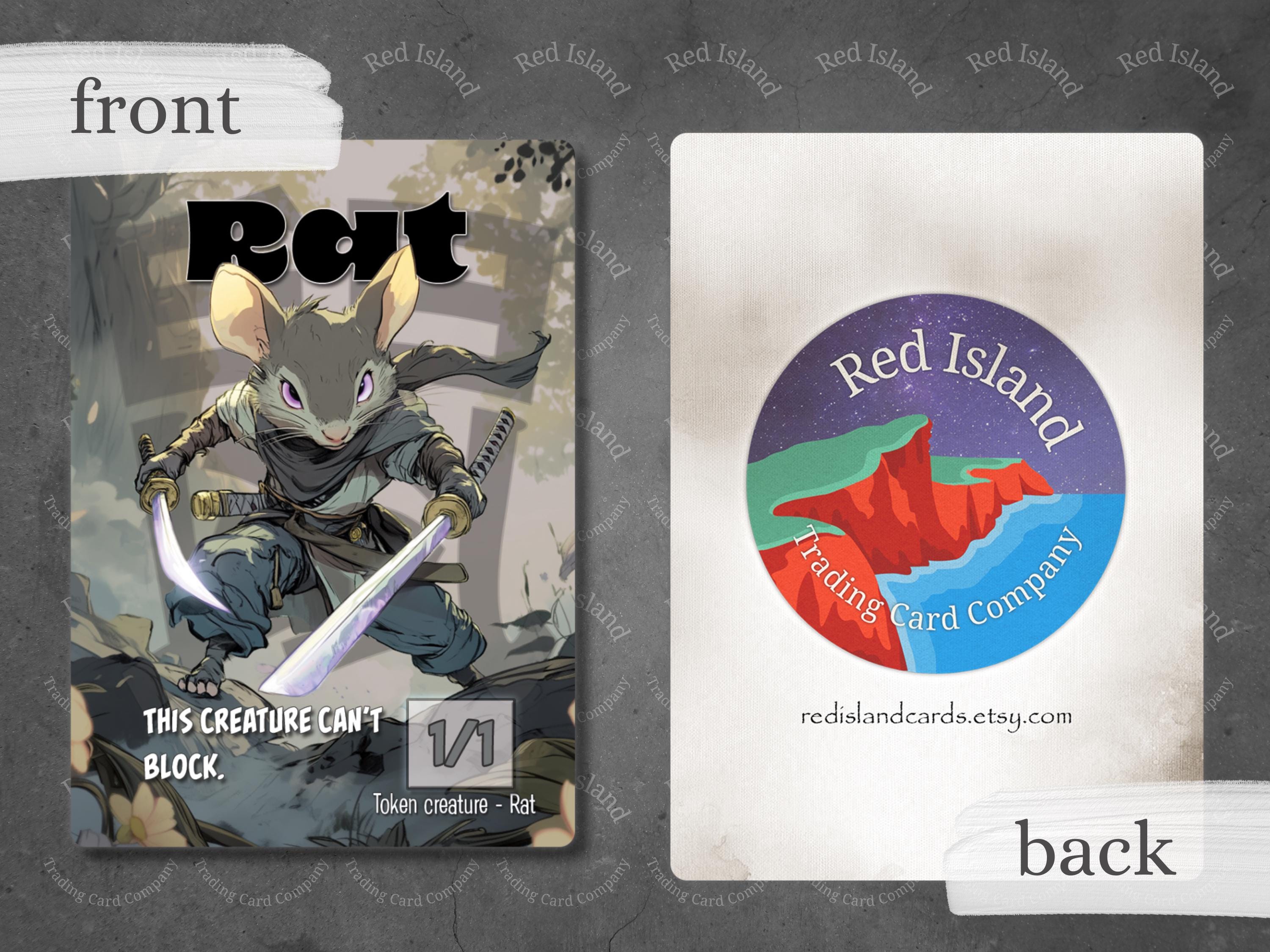 RAT Bloomburrow MTG Offspring Custom Token Free Shipping Manga Line for ...