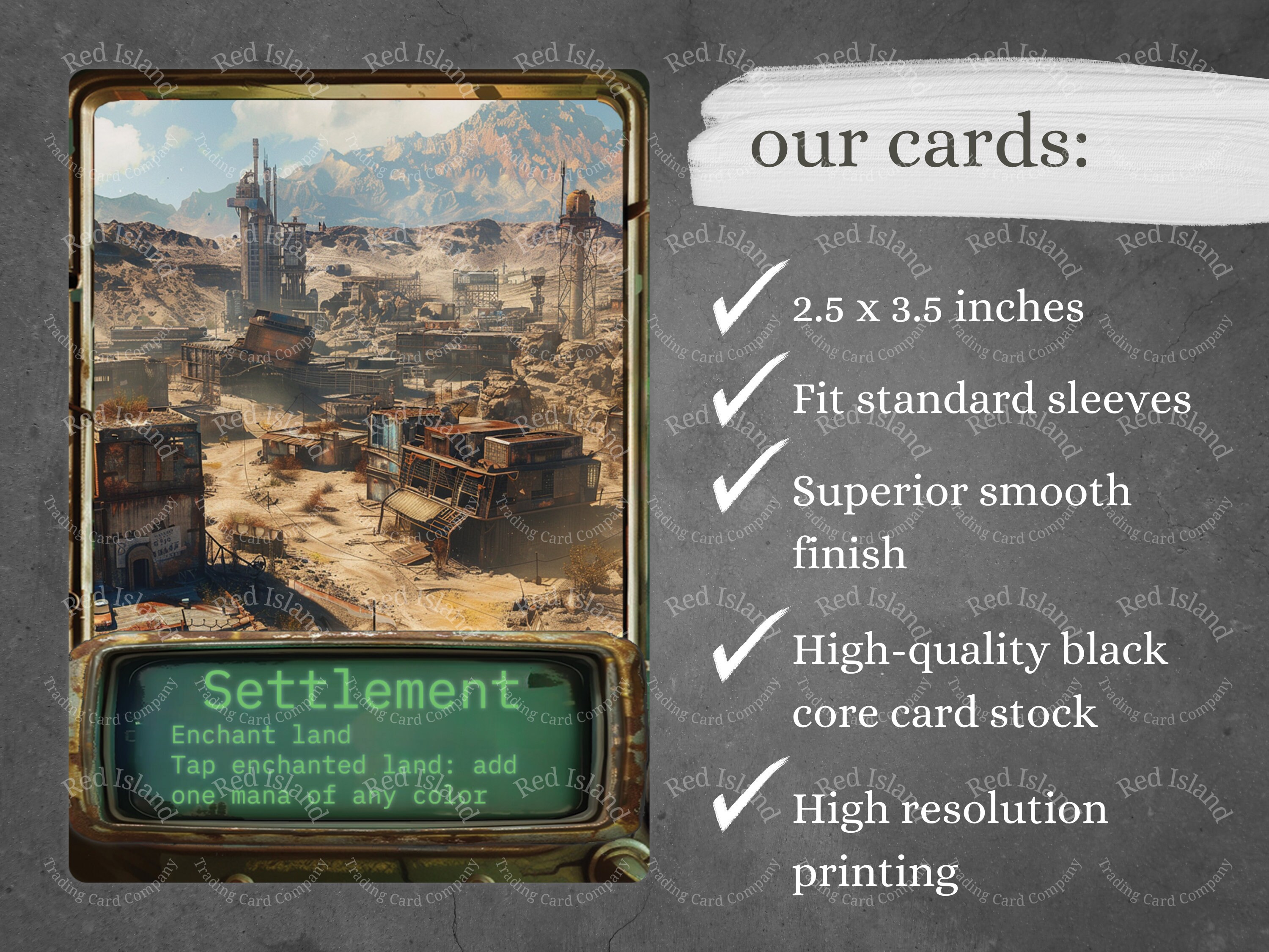 SETTLEMENT Fallout Inspired Token for MTG and Other Trading Card Games ...
