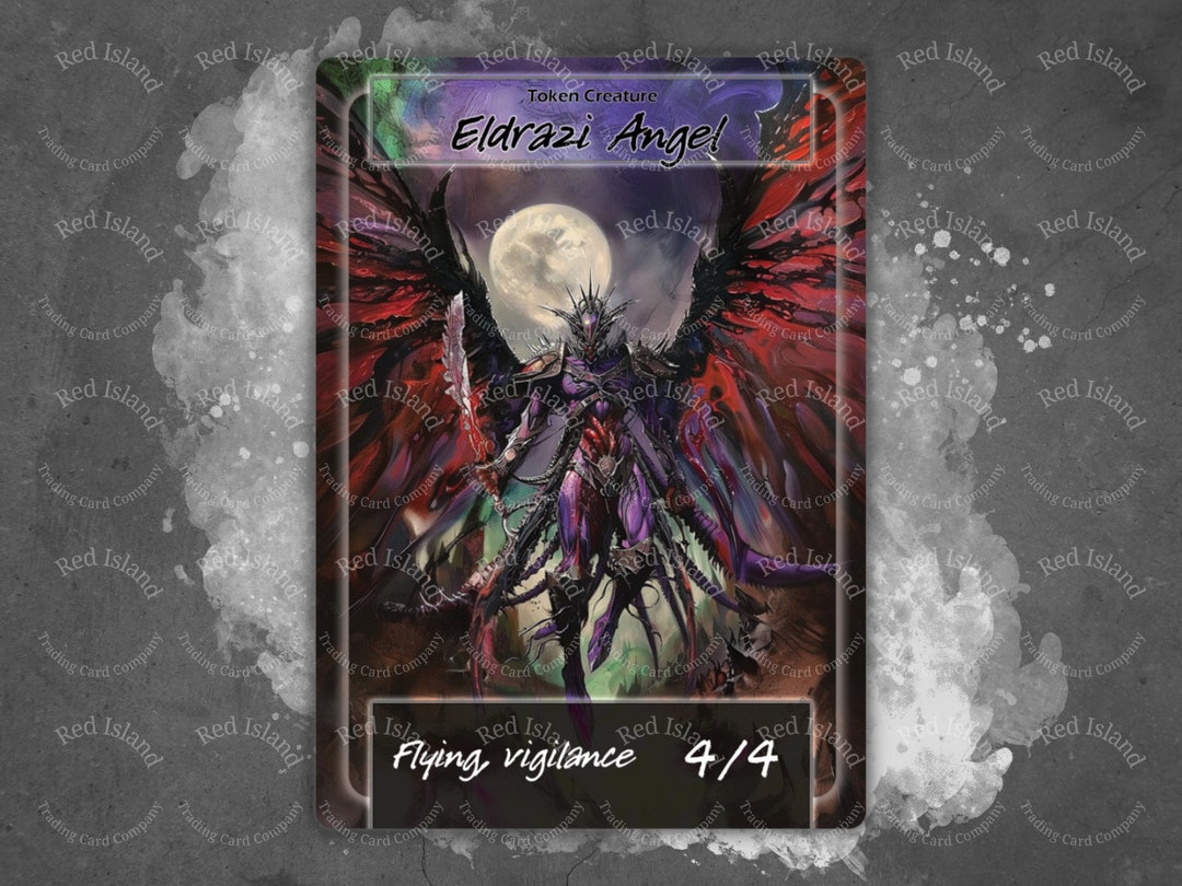 2 X Eldrazi Angel MTG Custom ECO Tokens + Free Shipping - Impasto Oil ...