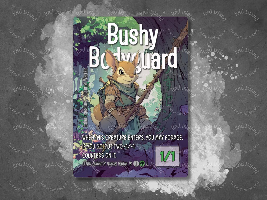 BUSHY BODYGUARD Bloomburrow MTG Offspring Custom Token + Free Shipping ...
