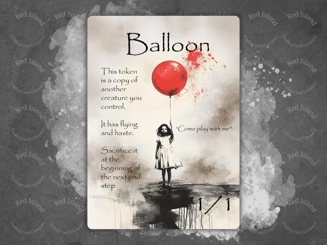 BALLOON (1/1, Flying) Watercolor Art Token for MTG Magic the Gathering ...