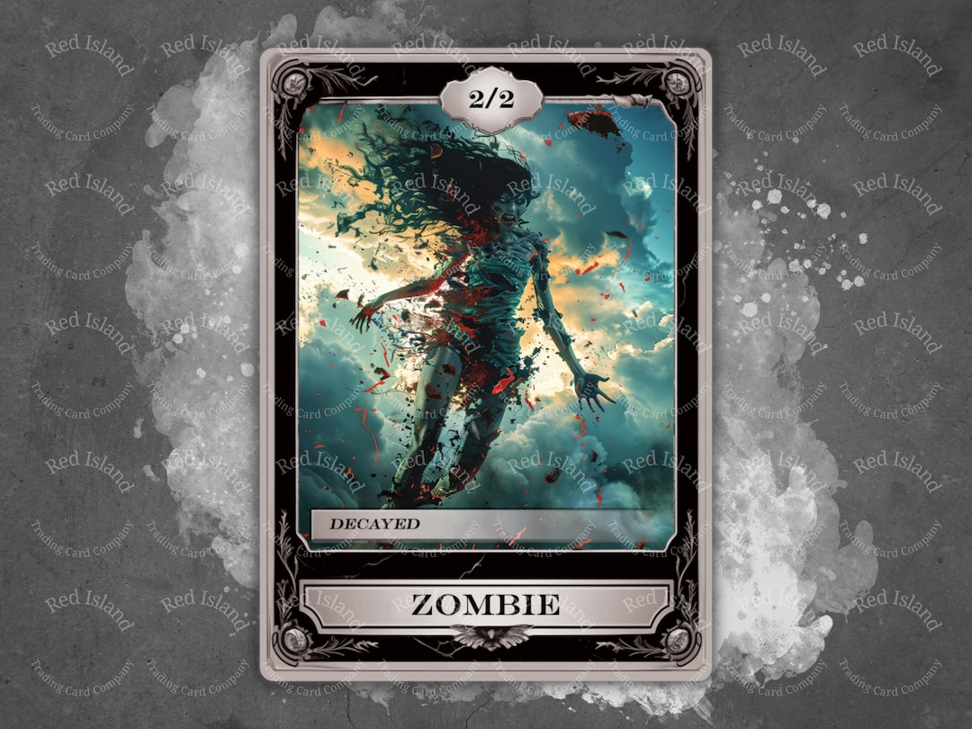 ZOMBIE decayed Vibrant Fantasy Art Token for MTG and Other Trading Card ...