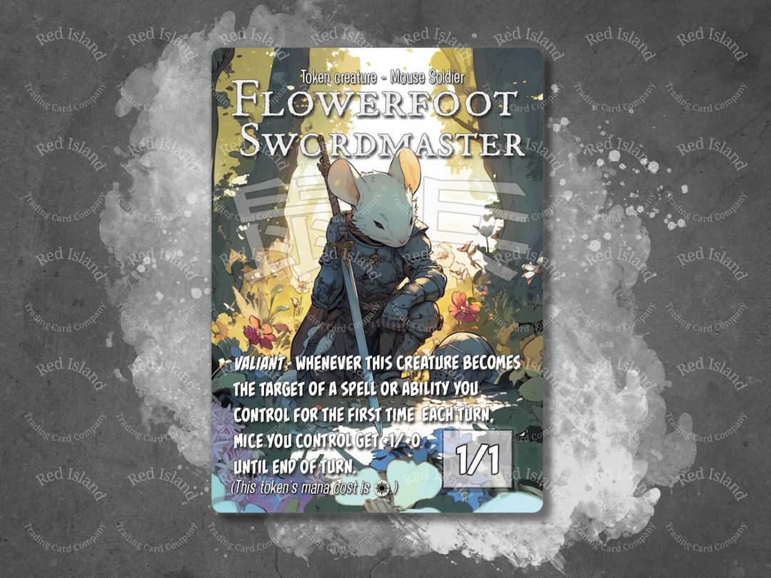 FLOWERFOOT SWORDMASTER Bloomburrow MTG Offspring Custom Token + Free ...